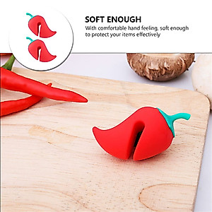 Hemoton Pot Cover Holder 1 Set 2pcs Spill Proof Lid Lifter for Soup Pot Silicone Kitchen Tools Lid Stand Heat Resistant Holder Let Steam Release Cooking Helpers Decoration Spill Stopper