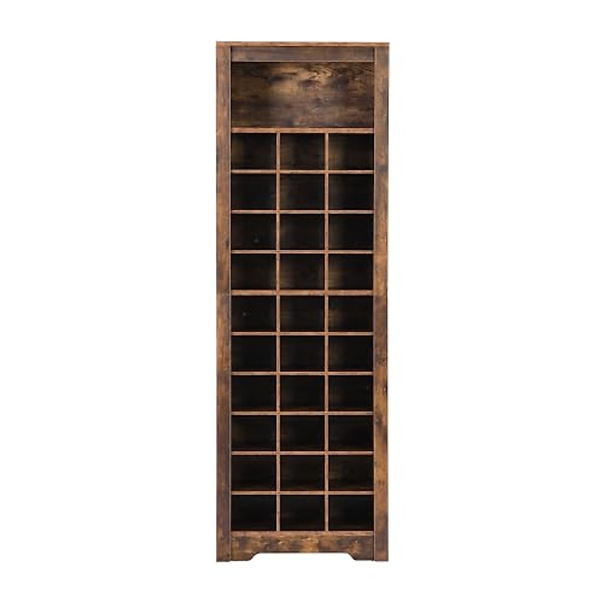 Goohome Stylish Design 30 Shoe Cubby Console, Contemporary Free Standing Tall 10-Tier Shoe Storage Cabinet with Multiple Storage Capacity and Versatile Use for Hallway, Entryway, Space-Saving