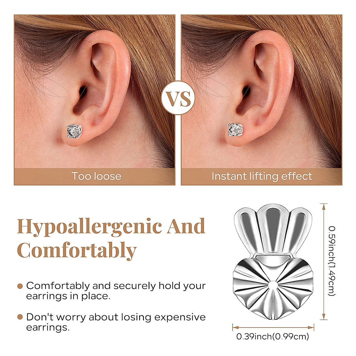 Certified Moissanite Stud Earrings, Diamond Earrings, 925 Sterling Silver Jewelry for Wife Girlfriend,18K Gold Earrings for Women, Gifts for Her(1ct, 2ct), White Gold, Moissanite