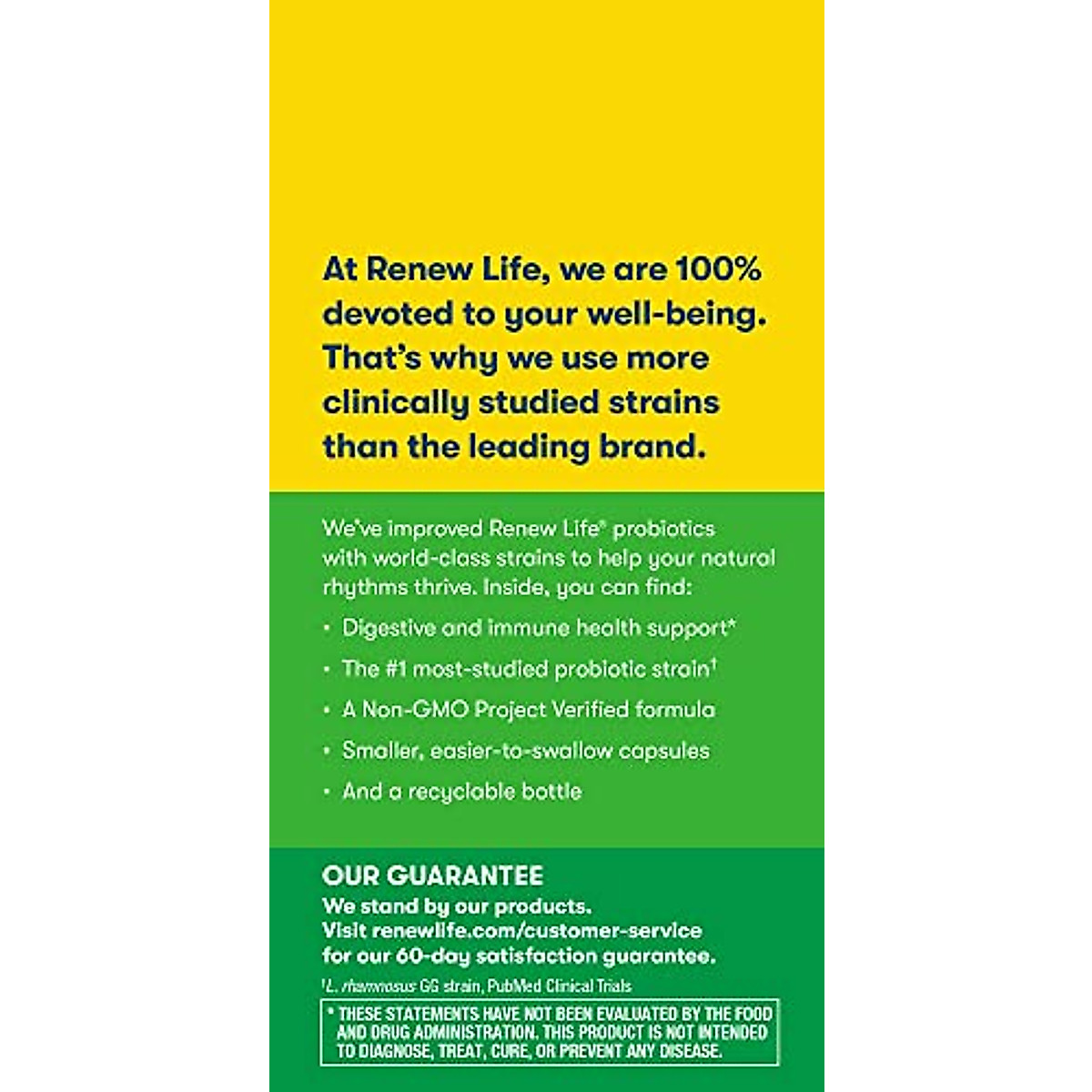 Renew Life Adult Probiotics 50+, 30 Billion CFU Guaranteed, Probiotic Supplement for Digestive & Immune Health, Shelf Stable, Gluten Free, Extra Care, For Men & Women, 60 Capsules