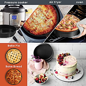 RFAQK 6 Inch Cake Pans Set of 3-6 Inch Round Cake Pan with 120 Pieces Parchment Papers, Non-stick Cake Baking Pans, Dishwasher Safe