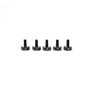 Computer PC Graphics Card M3x 6mm 8mm 12mm Knurled Head Thumb Screws Black Anodized Aluminum Thumbscrew (M3 x 6mm, 100)
