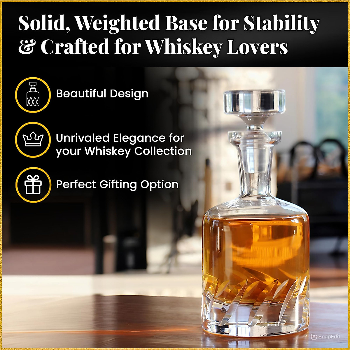 Ravenscroft Crystal Beveled Blade Decanter