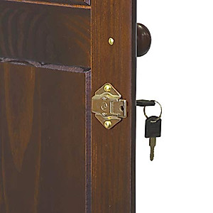 Palace Imports 100% Solid Wood Smart Wardrobe/Armoire/Closet, Mocha Color, 40" W x 72" H x 21" D, 1 Clothing Rods, 1 Lock, 2 Drawers Included