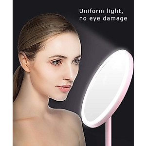 FQYYDD Illuminated Makeup Mirror Make-Up Backlight Led Light Comb Mirror Removable