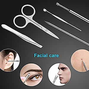 Manicure Set Nail Clippers Pedicure Kit -18 Pieces Stainless Steel Manicure Kit, Professional Grooming Kits, Nail Care Tools with Luxurious Travel Case