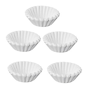 VOSAREA 100 Sheets American Coffee Filter Paper Loose Tea Strainer Cup Unbleached Coffee Filter Wavy Surface Filter Bowl Espresso Tools Coffee Filters Basket Cone Coffee Filter Drink White