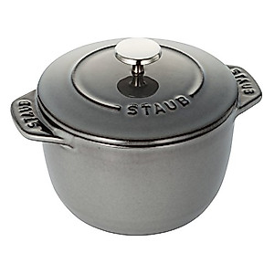 Staub 40509-702 La Cocotte de Gohan, Gray, S, 4.7 inches (12 cm), Rice Cooker, 1 Cup, Cast Enamel, Pot, Rice Cooker, Authentic Japanese Product
