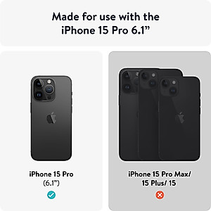 Mous Case for iPhone 15 Pro MagSafe Compatible - Limitless 5.0 - Walnut - Protective iPhone 15 Pro Case - Shockproof Phone Cover