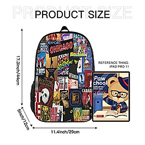 New York Musical Backpack Student Backpack Cartoon Backpack Student Schoolbag Notebook Backpack