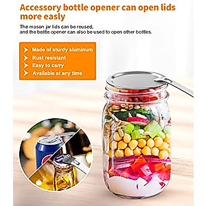 Mason Jar Vacuum Sealer, Electric Mason Jar Vacuum Sealer Kit, Vacuum Sealer for Regular and Wide Mouth Canning Jars, Includes Electric Vacuum Pump and Reusable Vacuum Food Storage Bags