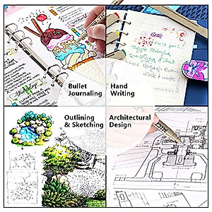 Shuttle Art 18 Pack Micro-line Pens, Waterproof Archival Ink, 11 Colors in 0.3MM Felt Tip & 7 Blacks in Sizes 0.15MM to 0.5MM Multiliner For Journaling Technical Illustrating Drawing Manga Zentangle