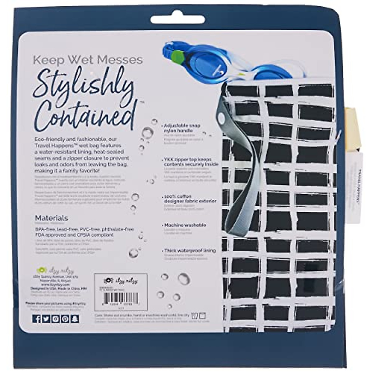 Itzy Ritzy Sealed Wet Bag with Handle – Wet Bag for Travel, Swimsuits, Cloth Diapers, Gym Clothes & Toiletries - Washable & Reusable w/Water Resistant Lining - Measures 11” x 14” (Terracotta Sunrise)