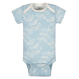 Grow by Gerber Baby Girls 5-Pack Short-Sleeve Onesies Bodysuits, Orange/Yellow/Green/Ivory, Newborn