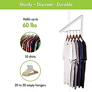 InstaHanger - The Original Foldable Clothes Drying Rack - Space Saving Laundry and Closet Organizer - 2 Pack Original Wall Mount