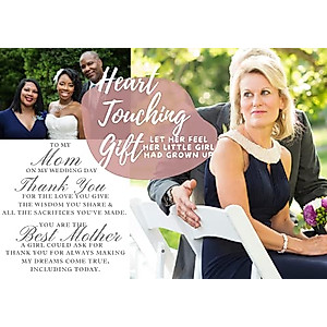 InnoBeta Mother of The Bride Gifts from Daughter, Gifts for Mother of The Bride, Thank You Gift for Mom, Mom Appreciation Blanket from Daughter on Wedding Day, Soft Throw Blanket (50"x 65", White)