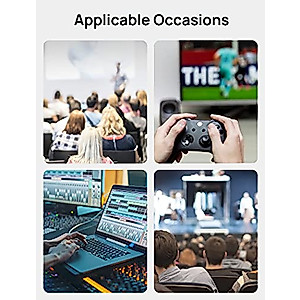 JSAUX RCA Cable（10ft/3M, RCA Audio Cable Shielded Stereo 2RCA to 2RCA Male Y Braided Cord Compatible for Home Theater, HDTV, Amplifiers, Hi-Fi Systems, Car Audio[Grey]