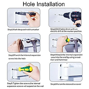 Wixann Clothes Drying Rack Wall Mount, Retractable Clothes Hanger with 18 Movable Hooks, Foldable Clothes Rack for Balcony, Laundry, Bathroom, Patio(White)