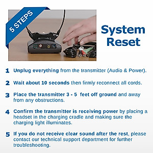 TV Ears Dual Digital Wireless Headset System - Use 2 Headsets at same time w/ Different Volume, Supports All TVs, Ideal for Seniors & Hearing Impaired, Infrared, Plug N' Play - Dr Recommended - 11841