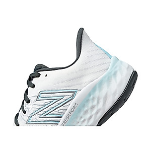 New Balance Women's Fresh Foam X Vongo V5 Running Shoe, White/Bleach Blue/Silver Metalic, 8