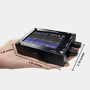 1.10d 3.5" 50KHz-2GHz DSP SDR Receiver Malahit DSP SDR Receiver, Upgrade Version Malahit SDR Shortwave Radio Receiver Malachite DSP SDR Receiver, 3600mAh Battery, Aluminum Alloy with Cooling Hole