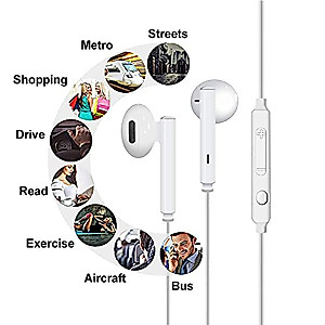 MFi Certified Earphone Wired Lightning Headphones Apple in-Ear Earbuds with Microphone Controller Compatible with iPhone 13/13pro/12 11 Pro Max XS Max XR and More Devices