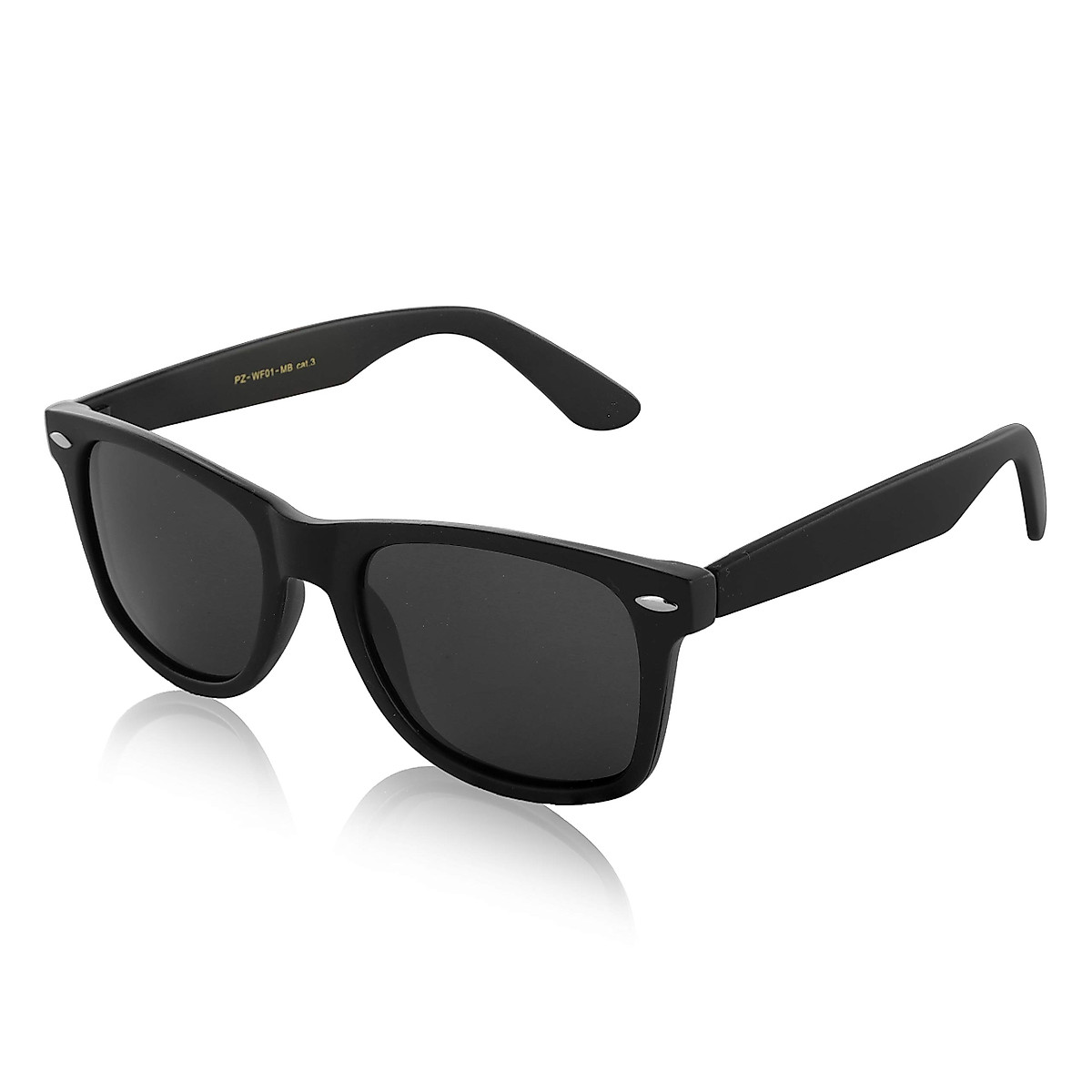 Black Sunglasses For Men Women Teens Girls Boys Dark Glasses Polarized 80s Matte