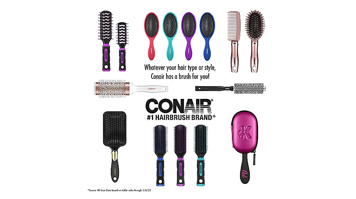 The Knot Dr. by Conair Wet & Dry Detangler Brush - All Hair Types