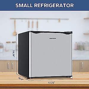 BANGSON Small Refrigerator,1.6 Cu.Ft Mini Fridge With Freezer,Mini Fridge For Bedroom,Mini Fridge For Office,Reversible Single Door,Compact Refrigerator For Office,Apartment,Dorm,Bedroom