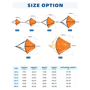 BLUEWING 32in Sea Anchor Drift Sock 840D Nylon Parachute Fishing Drogue for Marine Boat/Jet Ski/Sail, Orange