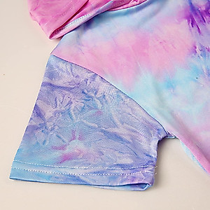 Girls Tie Dye Jogger Set Clothes Outfits Suits Tracksuits Sweatsuits Activewear Crop Tops Hoodies Shorts Sets Size 10/12