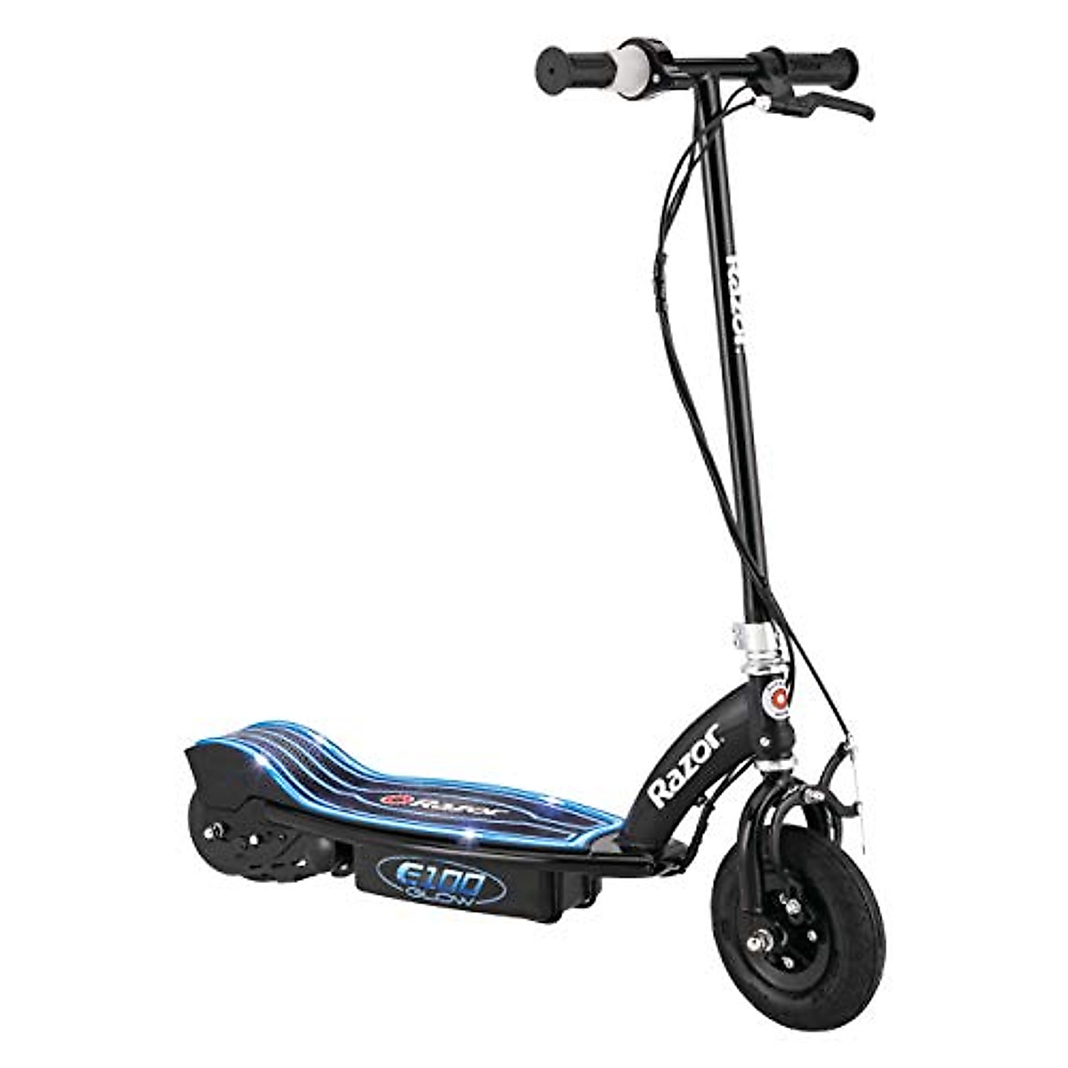 Razor E100 Electric Scooter for Kids Ages 8+ - 8" Pneumatic Front Tire, Hand-Operated Front Brake, Up to 10 mph and 40 min of Ride Time & 13111261 E100 Electric Scooter32.5 x 16 x 36