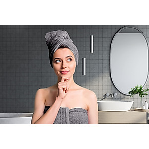 Tens Towels Large Bath Towels, 100% Cotton Towels, 30 x 60 Inches, Extra Large Bath Towels, Lighter Weight & Super Absorbent, Quick Dry, Perfect Bathroom Towels for Daily Use (Pack of 4) (Dark Grey)