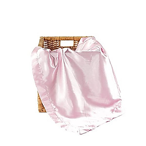 Heavens Cuddles Double Sided Pure Satin Baby Blanket (Pink) 48"x36"