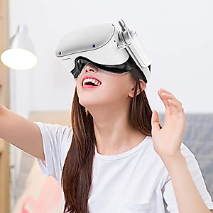 Camgeet 5000mAh Battery Pack for Meta/Oculus Quest 2 Accessories，Lightweight and Stable Clip-On Battery Pack for Quest 2/USB-C Phone Extends 2+ Hours of Playing Time
