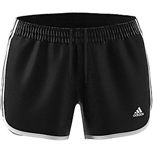 adidas Women's Marathon 20 Shorts, Black/White, Small