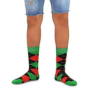 TeeHee Christmas Holiday 12-Pack Gift Socks for Men with Gift Box (Holiday-B)