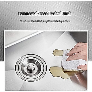 33 Double Farmhouse Sink - Sarlai 33 Inch Kitchen Sink Double Bowl 60/40 Stainless Steel 16 Gauge Round Corner Farm Kitchen Sink