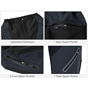 Rdruko Women's Snow Pants Waterproof Insulated Fleece Thermal Ski Hiking Snowboard Pants(Black, US M)