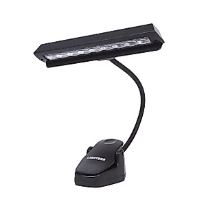 Lightess Dimmable Music Stand Lights Clip on Book Light Piano LED Reading Lamp USB Desk Lamp, Black