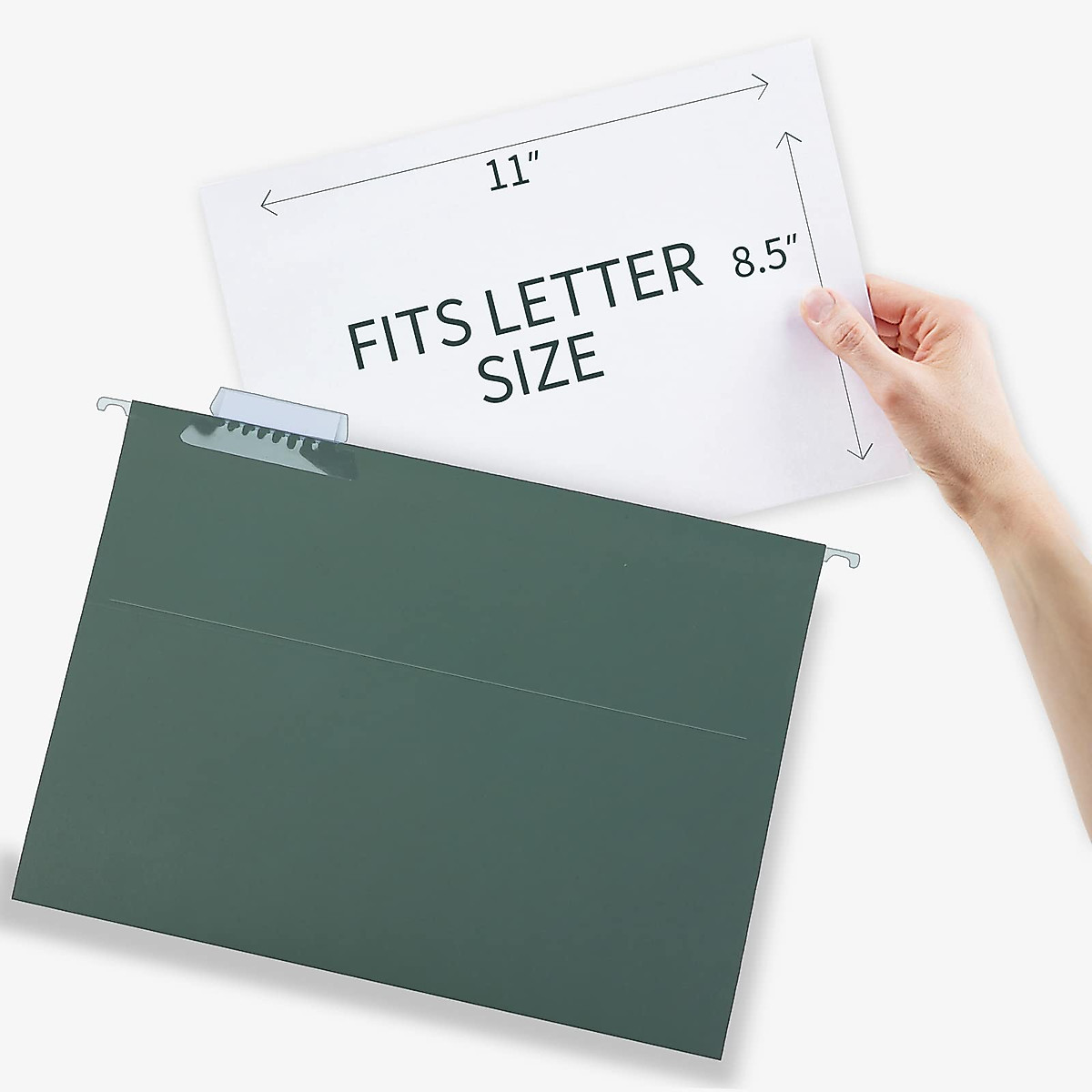 HERKKA Extra Capacity Hanging File Folders, 30 Pack Reinforced Hang Folders with Heavy Duty 3 Inch Expansion, Designed for Bulky Files, Medical Charts, Letter Size, Green