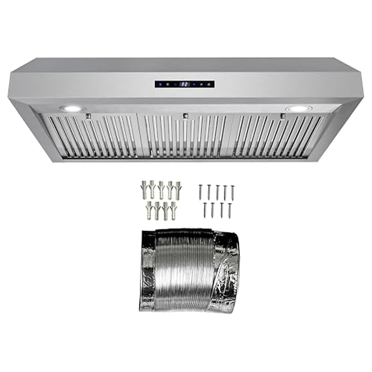 COSMO UMC36 36 in. Haven Collection 380 CFM Ducted Under Cabinet Range Hood, LED Lights, Touch Controls, Stainless Steel