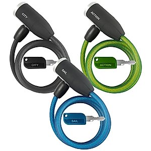 Wordlock MatchKey Cable Lock, 10mm/8', Black