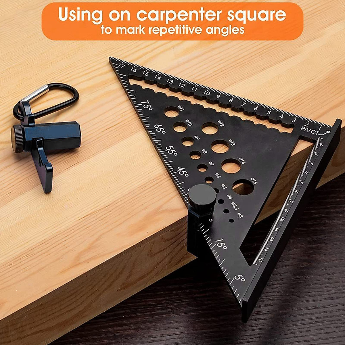 Garosa Stair Gauges for Framing Square Aluminium Alloy Stair Stringer Layout Tool Stair and Rafter Gauge Clamps for Stair Layout Stair Gauge Black