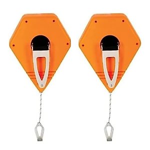 Zimpty 2PCS Keson P100 Octoganal Chalk Line Reel, 1.5mm String, 2-4-Ounce Capacity, 100-Foot (2)