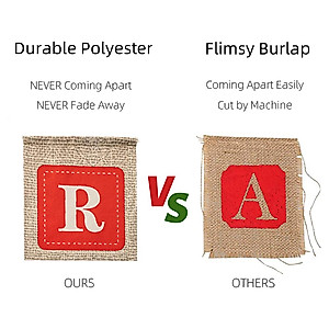 Christmas Decorations for the Home, hogardeck Merry Christmas Banners, Burlap Christmas Decorations, Rustic Farmhouse Christmas Decor, Christmas Sign Hangings for Windows, Door Entry, Fireplace, Wall