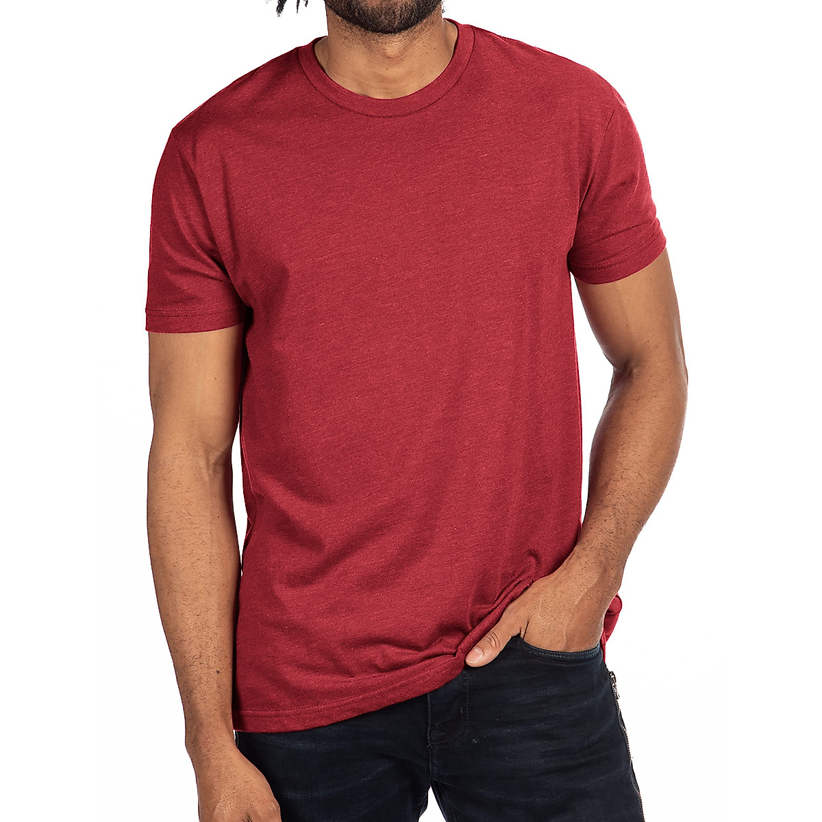 Next Level Mens Premium Fitted CVC Crew Tee (N6210) Cardinal XL