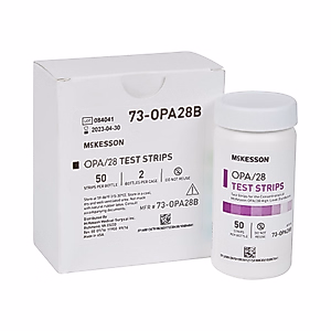 McKesson OPA/28 Test Strips for Concentration Indicator, Single Use, 50 Count, 1 Pack