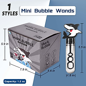 JOYYPOP 24 Pack Mini Bubble Wands for Kids Shark Party Favors Bubble Wands Summer Ocean Beach Gifts for Boys Girls Shark Theme Birthday Party