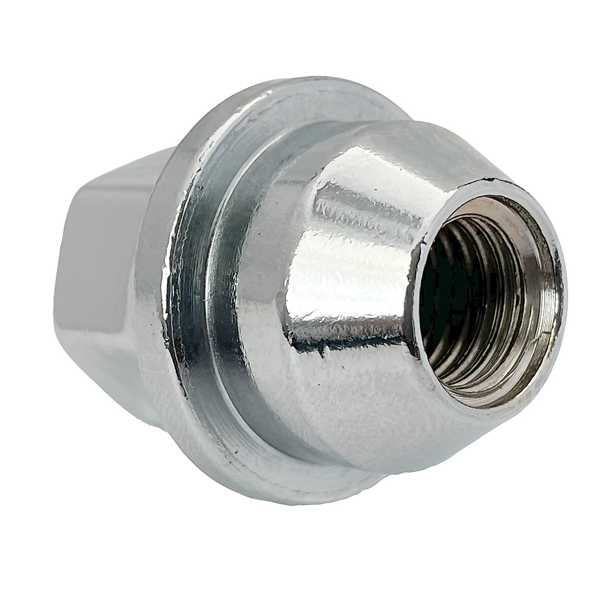 Eisen 12x1.5 One-Piece Chrome OEM Style Lug Nuts Compatible for Stock Steel Wheels/w Hubcaps Ford Focus Fusion Escape